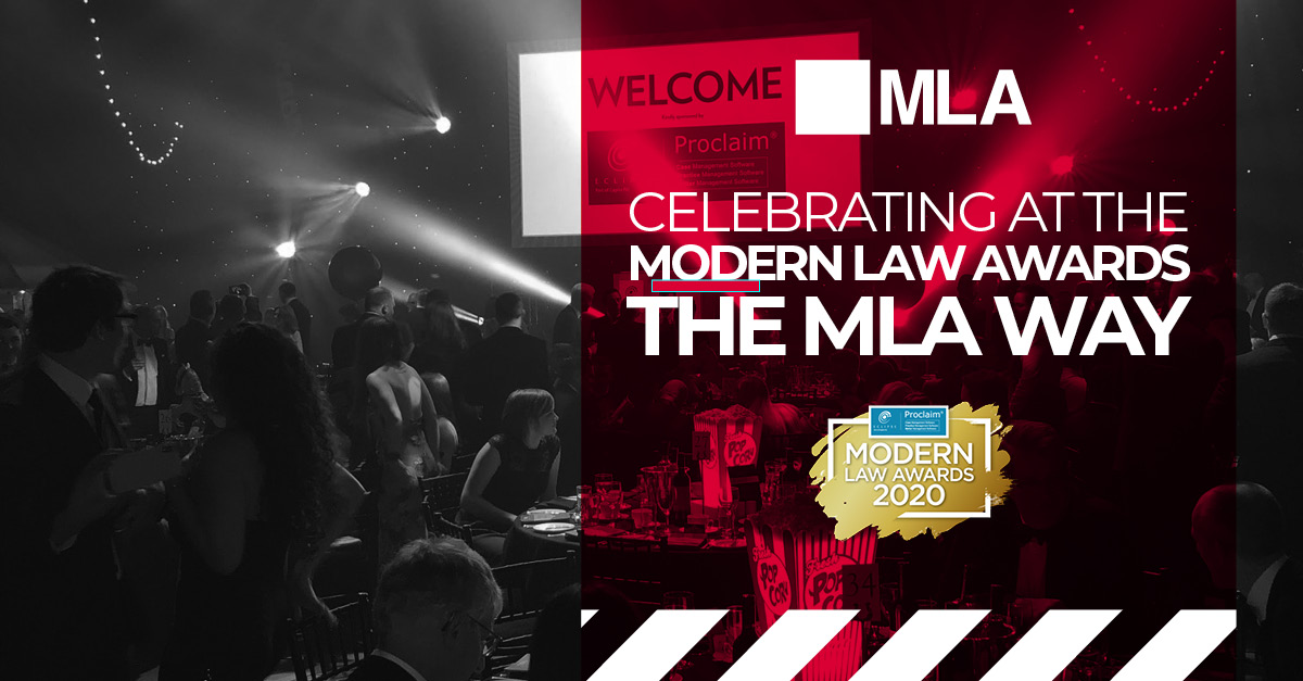 Celebrating at the Modern Law Awards the MLA way